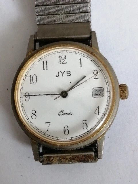 MONTRE VINTAGE JYB Homme Bracelet Accordéon Fonctionne Années 80 EUR 12,00 - PicClick FR