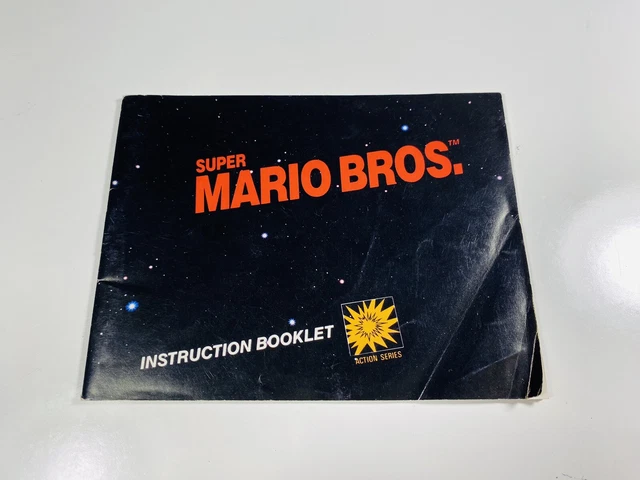 Super Mario Bros Nes Nintendo Original 1986 Instruction Manual Booklet