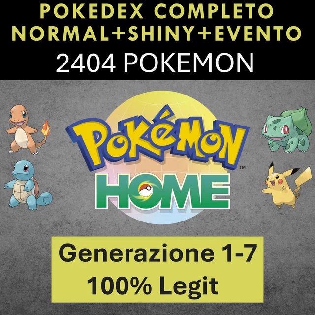 POKEMON HOME LIVING Dex Pokedex Completo Normali + Shiny + Evento Gen 1 ...