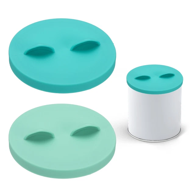 CAT FOOD CAN Covers Lids One Fit 3 Standard Sizes Forest Green/Mint ...