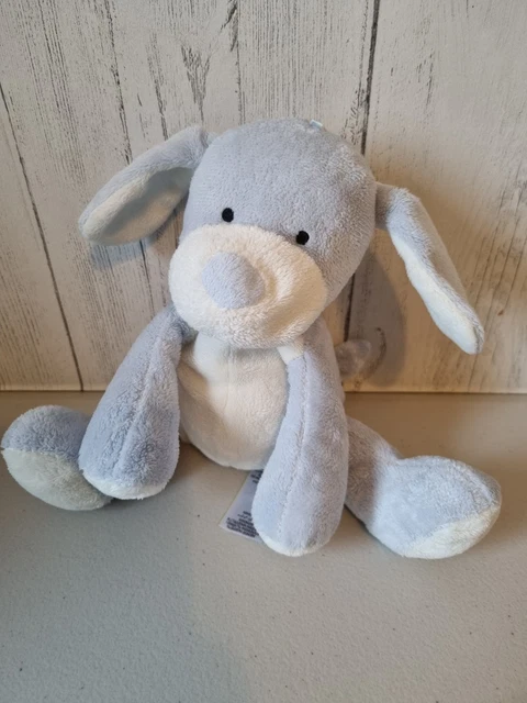 M&S BABY BLUE & Cream Puppy Dog Plush Comforter Soft Toy 01296921 ...