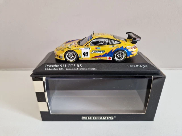 MINICHAMPS 1/43 PORSCHE 911 GT3 RS Yamagishi/Fournoux/Konopka - #91 Le Mans 2006 EUR 29,99 ...