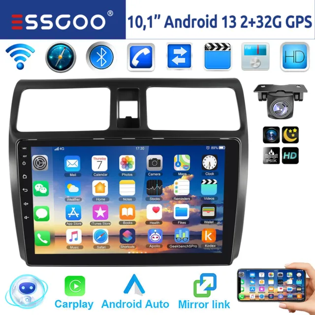 AUTORADIO 32G ANDROID 13 CarPlay GPS Navi RDS KAM per Suzuki Swift III 2005-2010 EUR 148,65 ...