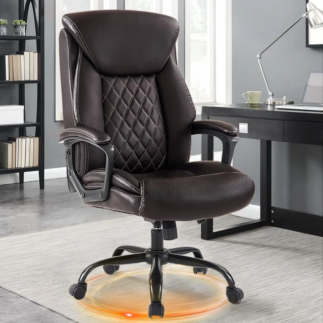 HIGH BACK EXECUTIVE Office Chair Ergonomic Desk Chair Rolling PU ...