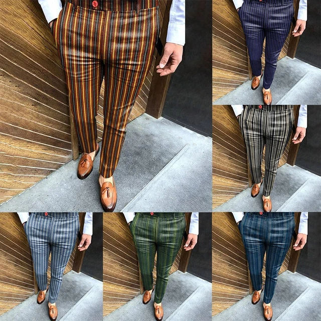 PANTALON D'AFFAIRES ÉLÉGANT et extensible pour hommes avec imprimé à ...