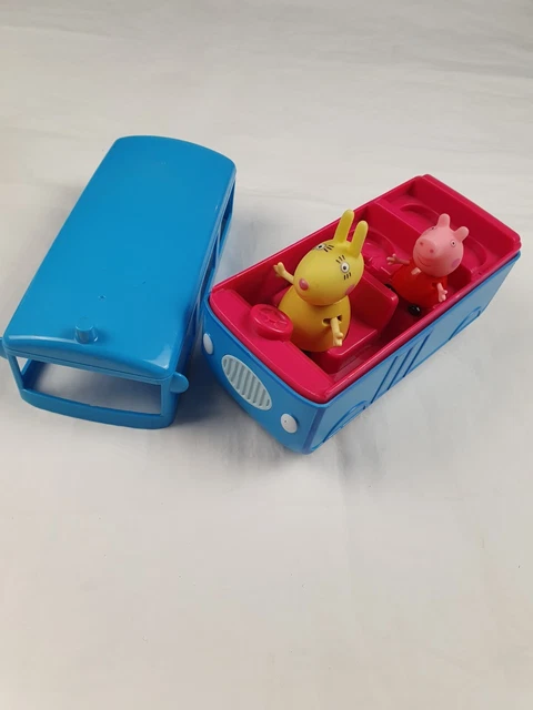 PEPPA PIG MRS Rabbit School Bus With Talking Sounds & Music + Figures £ ...