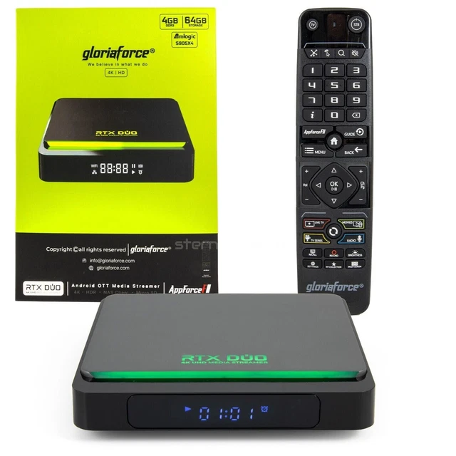 GLORIAFORCE RTX DUO 4K Android 11 Streamer 4GB RAM/64GB Stockage ...
