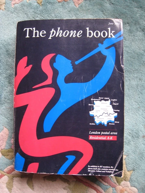 BT PHONE BOOK 1992 London Postal Area Residential A-K £49.99 - PicClick UK