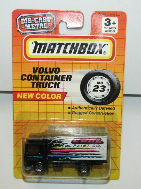 MATCHBOX SUPERFAST MB23 Volvo Container Truck Black Cool Paint Co Mint ...