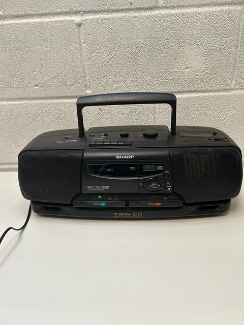 VINTAGE SHARP QT-CH88 Twin CD Boombox £11.99 - PicClick UK