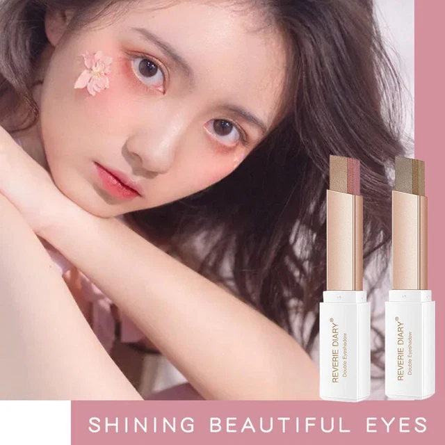 2 IN1 EYESHADOW Stick Stereo Gradient Shimmer Double Color Eye Shadow ...