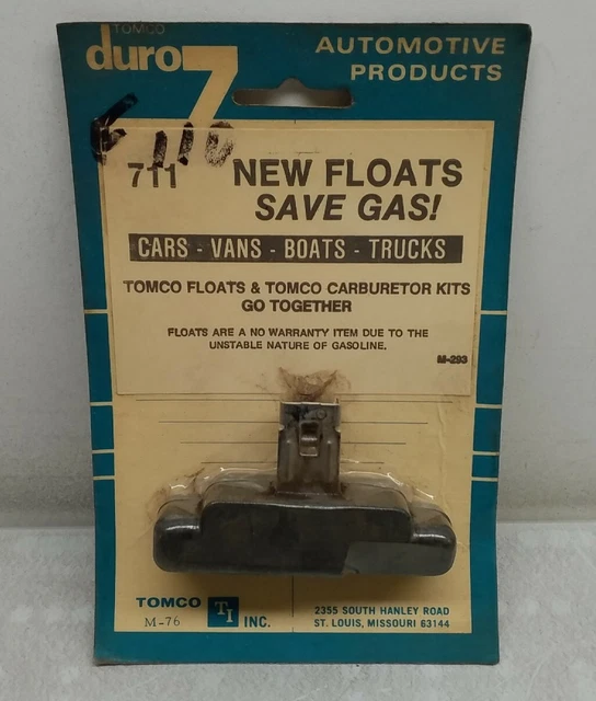711 TOMCO DURO7 Automotive Carburetor Float Tomco Carburetor Float 711 ...
