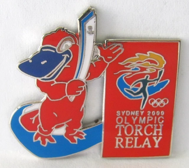 SYD MASCOT TORCH Relay Logo Sydney Olympic Games 2000 Pin Badge Collect ...