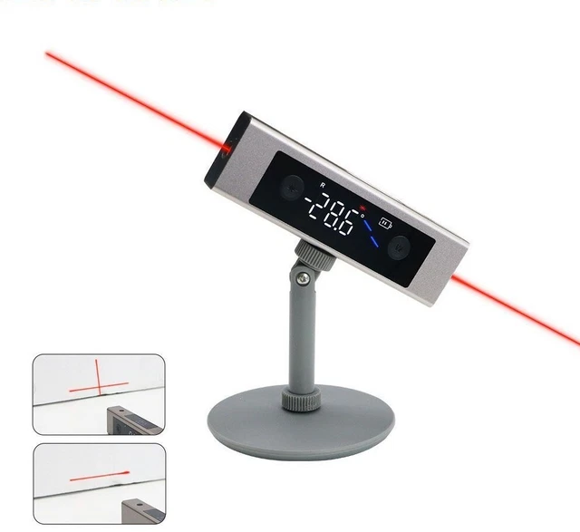 DIGITAL INCLINOMETER ANGLE Measure Laser Protractor Ruler Large LCD ...