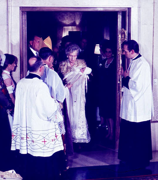 BAPTISM OF PRINCE Felipe at the Pardo Palace chapel 1968 OLD PHOTO 1 $9 ...
