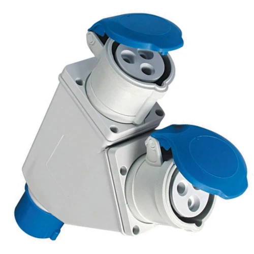 FME ARTICLE 73.105 Adaptateur Multiple Double 16A Cee Bleu A 2 Prises ...