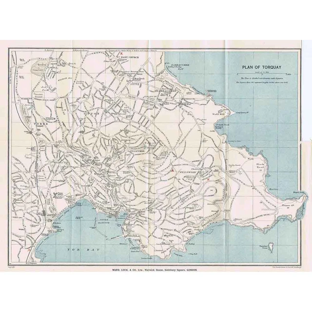 TORQUAY STREET PLAN / Map of the Town - Vintage Folding Map 1935 £6.99 ...