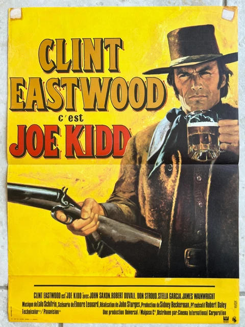 JOE KIDD CLINT Eastwood Affiche originale 1972, western poster 40X60 ...