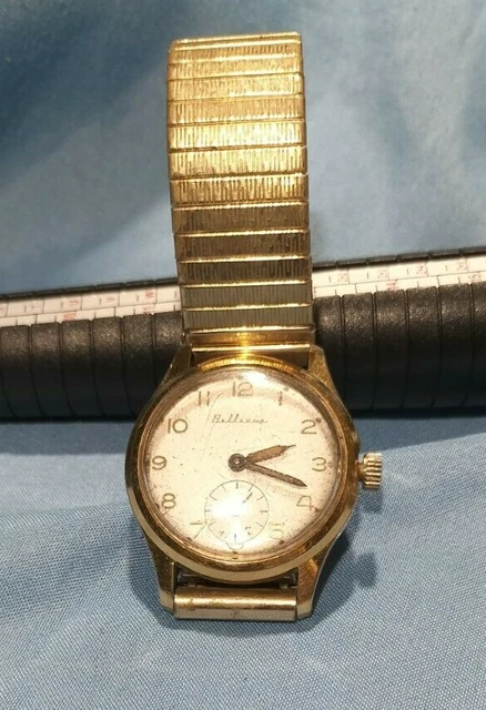 RARE VINTAGE BELLEVUE Mens Watch w/ Maruman Flex Strap - Working $136. ...