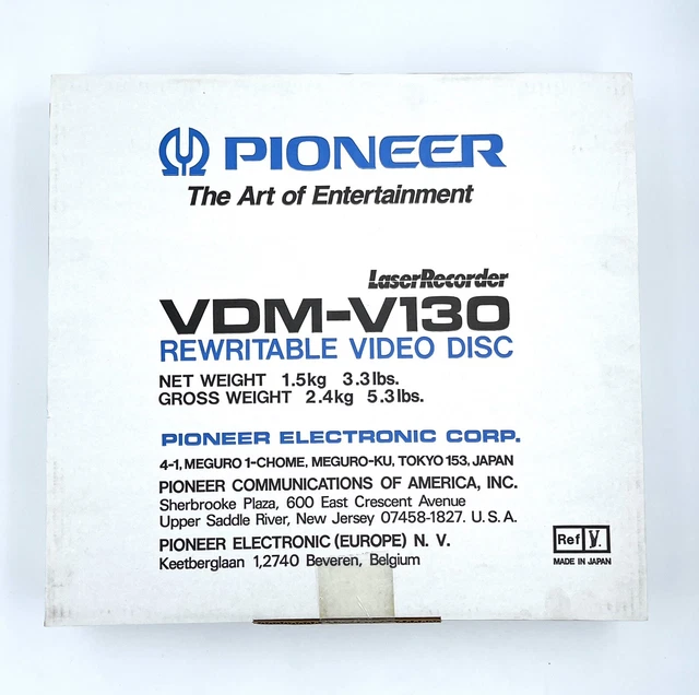 PIONEER VDM-V130 LASER Recorder Rewritable Video Disc Laserdisc LD EUR ...