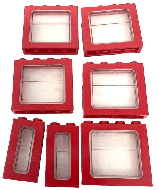 LEGO COLLECTORS LEGO bulk VINTAGE TRAIN WINDOWS for 7725 LOT MINIFIGS ...