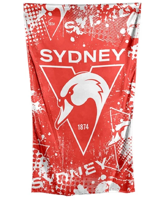 SYDNEY SWANS TEAM Logo Official AFL Supporter Cape Wall Flag Banner ...