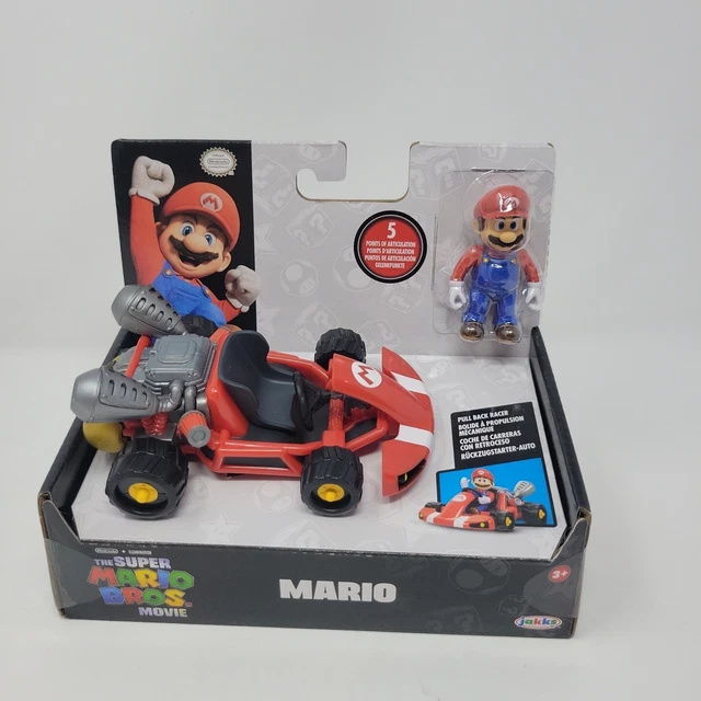 NINTENDO THE SUPER Mario Bros Movie Pull Back Racer Car Kart Toy Jakks ...
