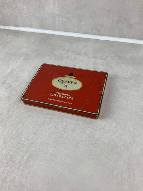 ANCIENNE BOITE CORK Tipped Craven"a" Virginia Cigarettes made in London ...