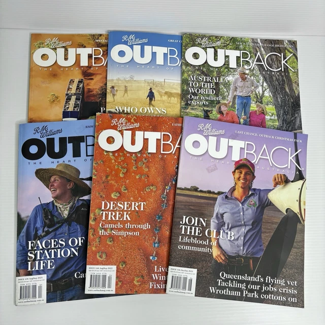 R.M. WILLIAMS OUTBACK Magazine Bundle Lot 6 x Issues From 2017 2021 ...