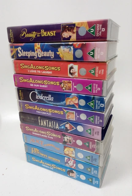 Walt Disney Bundle Of Vhs Tapes Including Classics And Sing Along 3839
