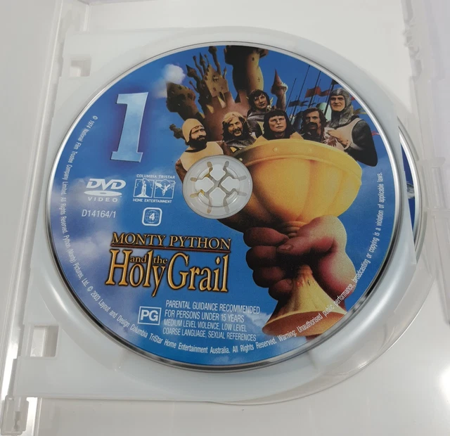 MONTY PYTHON AND The Holy Grail PAL Movie DVD R4 VGC John Cleese $6.95 ...