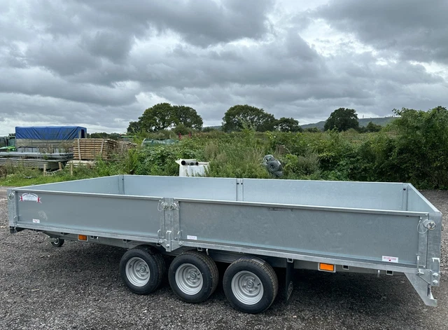 NEW GRAHAM EDWARDS FB3514T 14ft x 6ft 6in Tri-Axle Flatbed Trailer 3 ...