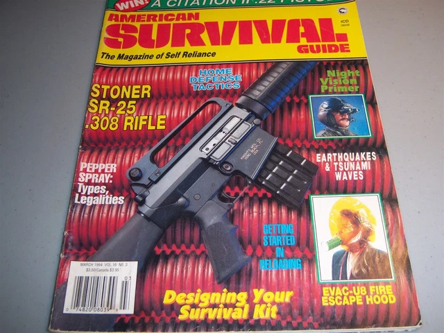 ASG AMERICAN SURVIVAL Guide Magazine March 1994 Volume 16 Number 3 $14. ...