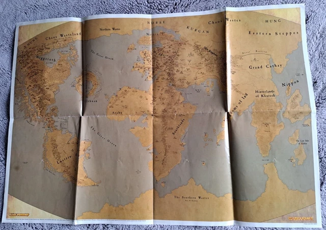 POSTER MAP OF the Warhammer World, Warhammer Fantasy Roleplay, WFRP ...