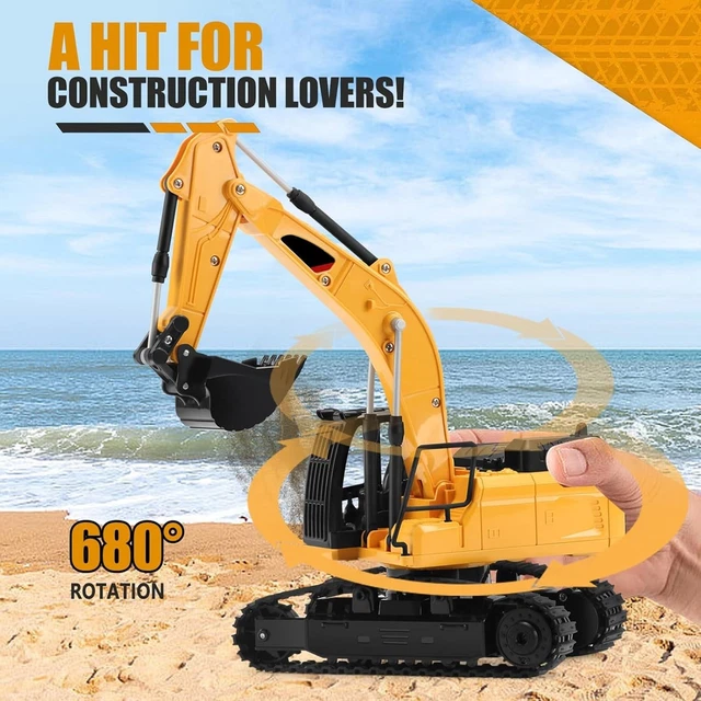 REMOTE CONTROL EXCAVATOR RC Tractor Bulldozer Crawler Truck Toy Digger ...