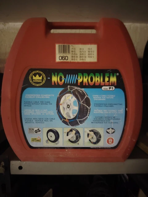 CATENE DA NEVE OMOLOGATE KONIG sezione 12 mm MOD. P1 A CAVO FLESSIBILE ...