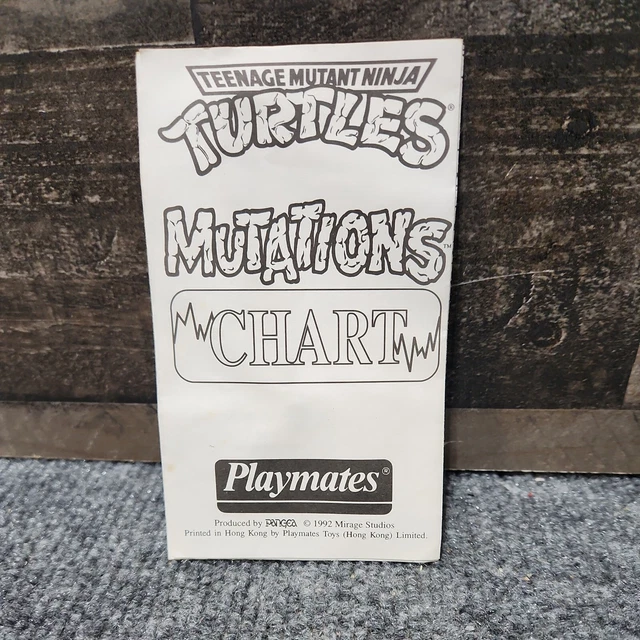 TEENAGE MUTANT NINJA Turtles TMNT 1992 Mutations chart Mutatin' booklet ...