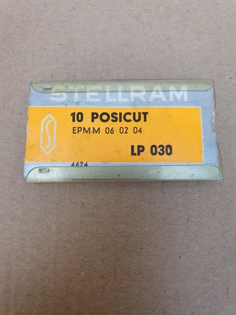 10 NEW STELLRAM Posicut Carbide Inserts EPMM 06 02 04 030 Grade: LP £16 ...