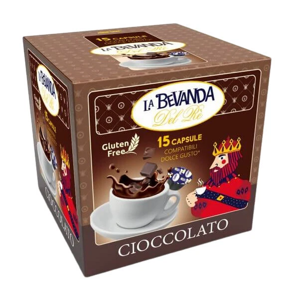 CHOCOLATE LA BEVANDA DEL RÈ - Box 15 Compatible Capsules DOLCE GUSTO ...