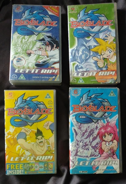 BEYBLADE LET IT Rip VHS Tapes Volume 1 2 4 & 6 £25.00 - PicClick UK
