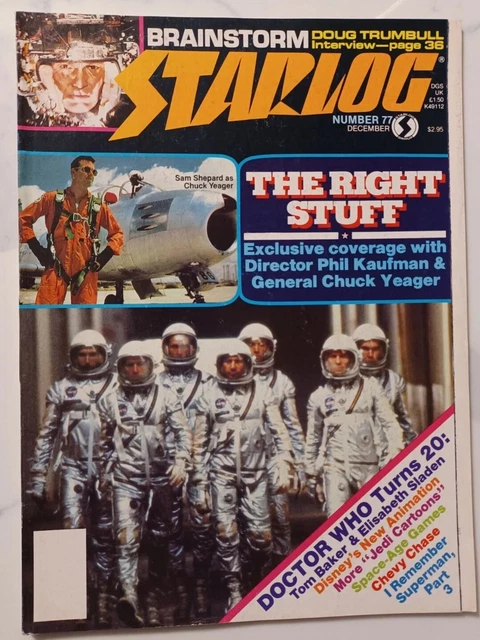 STARLOG MAGAZINE ISSUE #77, December 1983, The Right Stuff Cover £3.97 ...