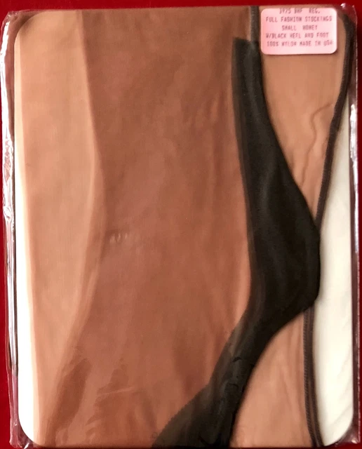 VINTAGE MAGNOLIA FULLY Fashioned nylon Stockings Black Foot & Seam ...