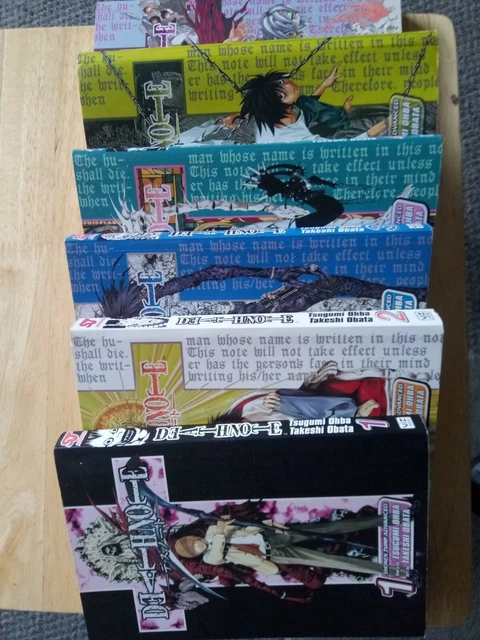 DEATH NOTE BOOKS x6 Volumes 1-6 manga, vgc original art covers by ...