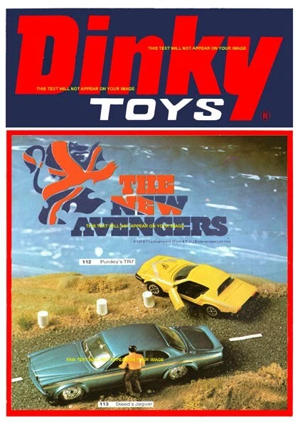 DINKY THE NEW Avengers - Steed, Purdey A5 Shop Counter / Wall Display ...