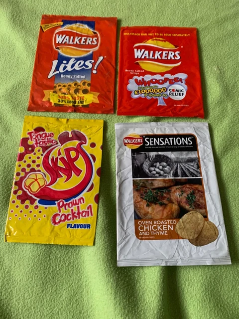 4 EMPTY CRISP packets £4.99 - PicClick UK