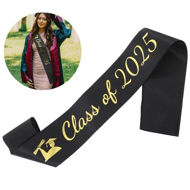 CLASS OF 2025 Graduation Sash for Graduate Belt Banner Student Miss £5. ...