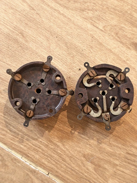VINTAGE TELSEN 5-PIN Valve Tube Holders x2 Bakelite £19.36 - PicClick UK