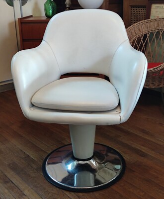 ANCIEN FAUTEUIL COIFFEUR Henry Colomer/fauteuil vintage tournant/années ...