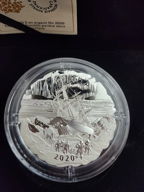 2020 CANADA 5 oz. Fine Silver Coin Franklin's Lost Arctic Expedition ...