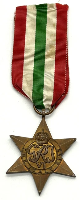 BRITISH MILITARY ISSUE 'The Italy Star' World War II WWII Campaign ...